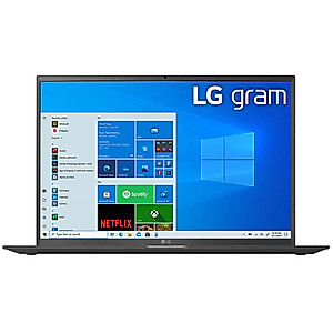 LG Gram 17Z90P Laptop 17" IPS Ultra-Lightweight, (2560 x 1600), Intel Evo 11th gen Core i7 , 16GB RAM, 2TB SSD, Upgradeable Windows 10 Home, Alexa Built-in, 2X USB-C, HDMI, USB-A - Black