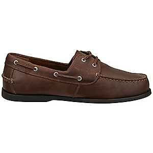 Dockers Men’s Vargas Leather Handsewn Boat Shoe,Rust, 10 M US