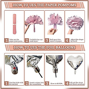 LFSTGN 277 Pcs Baby Shower Decorations for Girl, Rose Gold Baby Shower Decor Supplies - "BABY girl" Banner, Tassel, Balloon, Tableware with Rose Gold Floral for 25 Guests