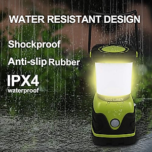 Tahoe Trails LED Camping Lantern, Battery Powered Bright LED Lantern with 1000LM, IPX4 Waterproof Tent Light, Perfect Camping Flashlight for Hiking, Camping, Hurricane, Emergency, Survival Kits, Home