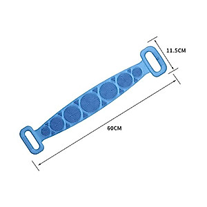 INGVY Dry Brushing Body Brush Bath Brushes Body Scrubber Silicone Shower Exfoliating Brush Belt Back Scrub Massage Cleaner Cleaning Strap Bathroom Accessories