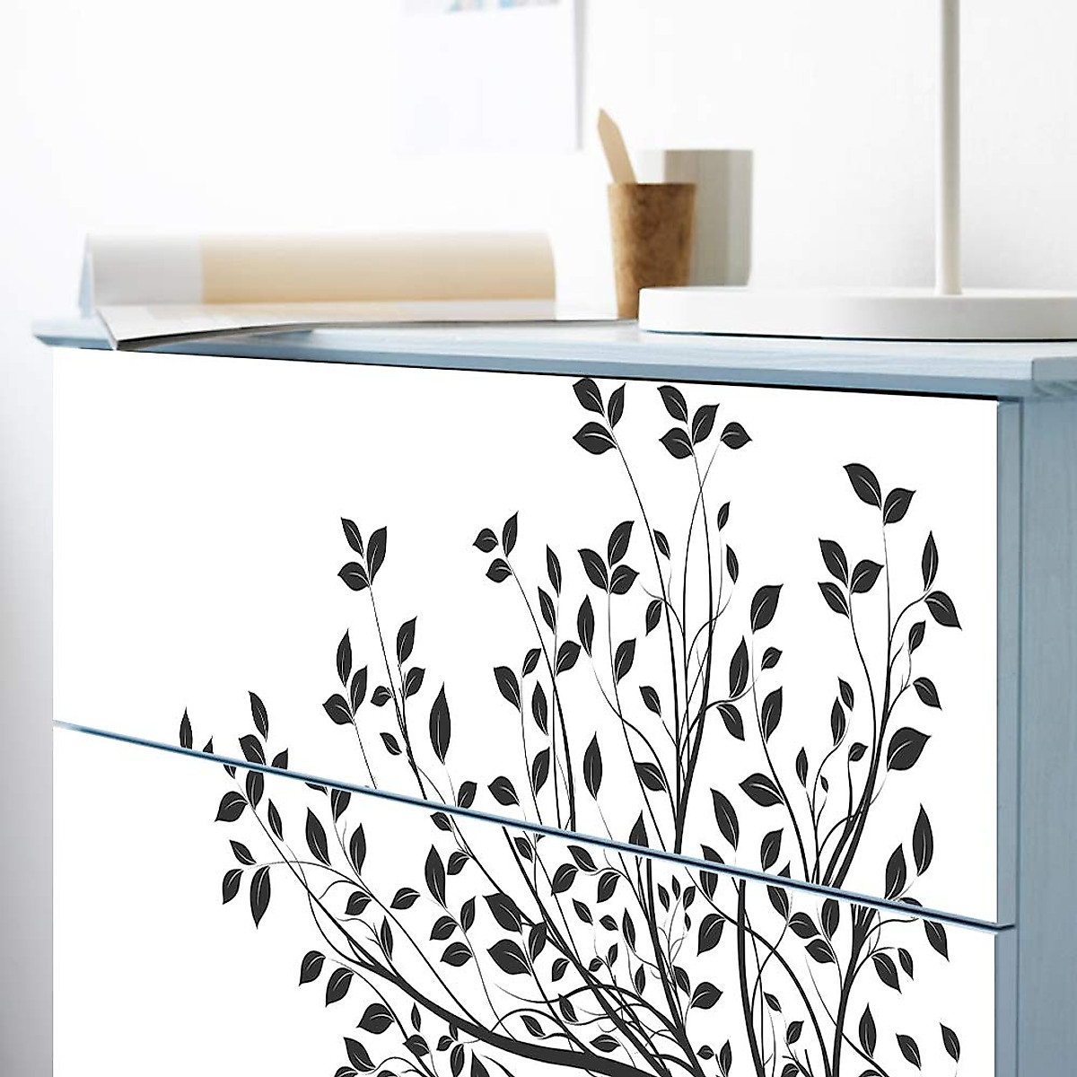 Self-Adhesive Dresser Sticker, Peel and Stick Furniture Stickers/Decals, Removable Furniture Skin (003, MALM)…