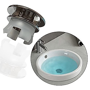 4 Pack Basin Sink Overflow Cap, Sink Overflow Cover, Solid Round Hole Cover Replacement Insert in Hole Caps (22mm-24mm) for Bathroom Kitchen