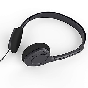 Maeline On-Ear Headphones with 3.5 mm Headphone Plug - 1 Pack - Black