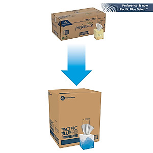 Georgia-Pacific Preference 2-Ply Facial Tissue by GP PRO (Georgia-Pacific) Cube Box 46200 100 Sheets Per Box 30 Boxes Per Case White