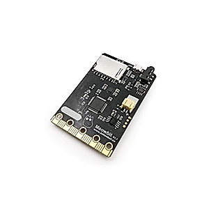 Kittenbot Meowbit Card-Sized Retro Game Computer Codable Console for Microsoft Makecode Arcade & Python Video Game Compatible Micro:bit Expansion Board for Robot Building Without Battery(Blue)