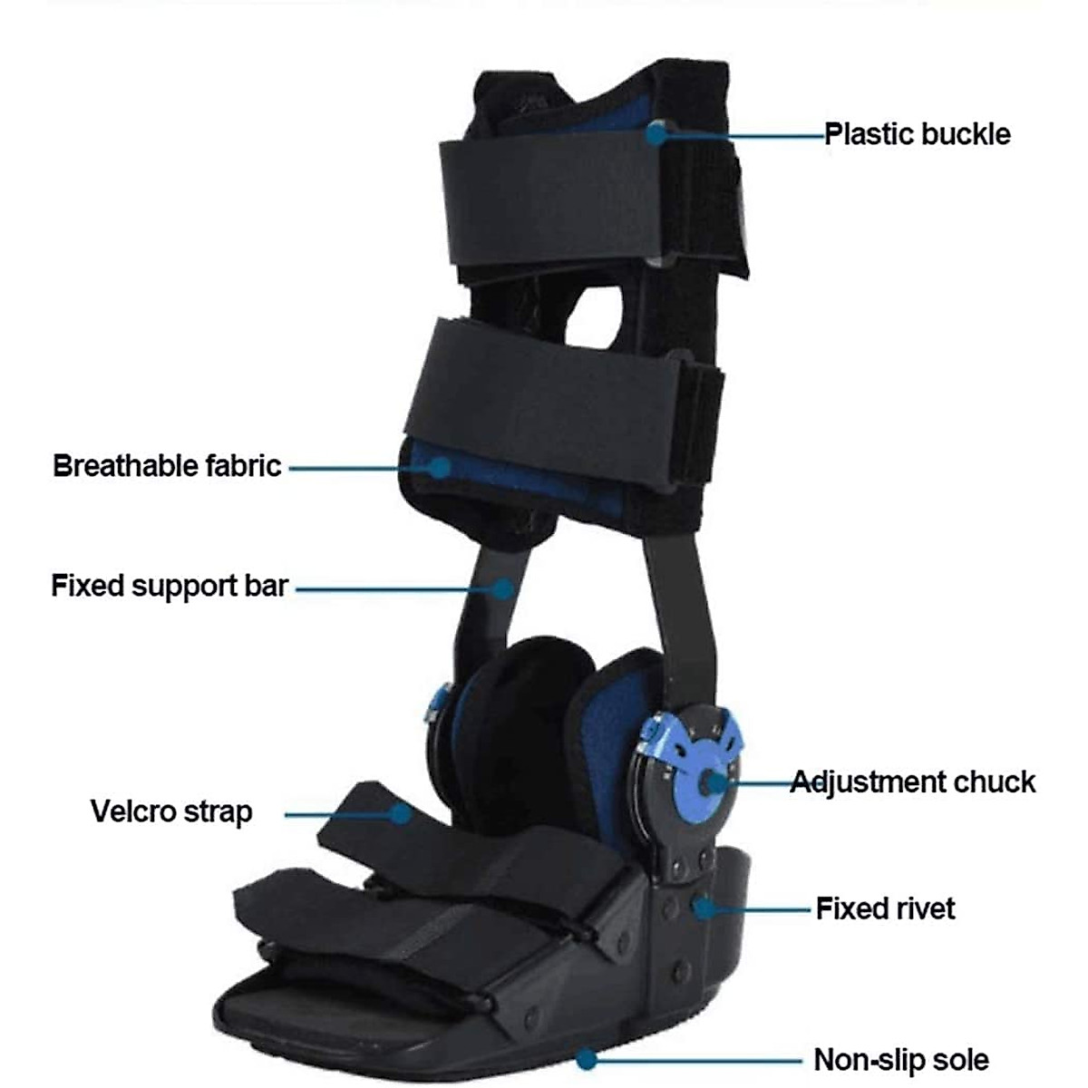 Walking Boot Fracture Boot for Broken Foot Adjustable and Breathrable Foot Support Stabilizer Orthotic Sleeping Immobilizer for Achilles Tendon Surgery Ankle Fractur Sprains Ankle Brace for Women & Me