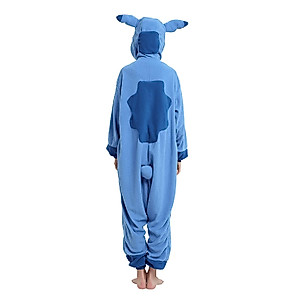 Es Unico Lilo Stitch Onesie Costume For Adult Men and Women (S) Blue