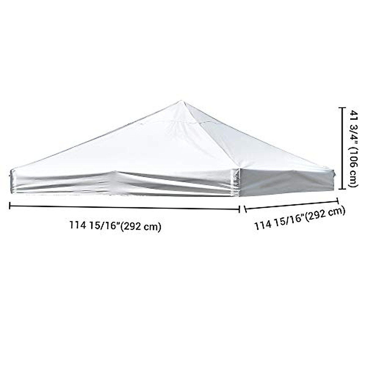 Yescom 9.6x9.6ft Canopy Replacement Top EZ Pop Up Cover Instant Patio Pavilion Gazebo Sunshade Tent Oxford Cover Outdoor