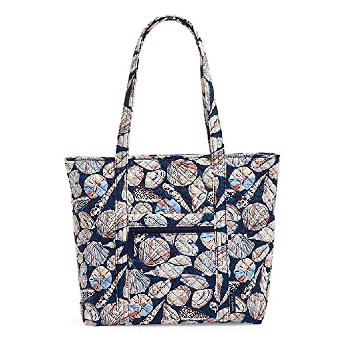 Vera Bradley Women's Cotton Vera Tote Bag, Morning Shells - Recycled Cotton, One Size