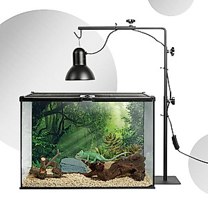 BETAZOOER Reptile Lamp Stand Adjustable Floor Light Holder Stand Landing Lamp Stand Bracket Metal Lamp Support for Reptile Glass Terrarium Heating Light