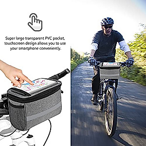 Lixada Bike Frame Bag Bicycle Handlebar Bag Bicycle Bag Bike Front Tube Bag Bike Pannier Bag Bike Baskets Bag with Reflective Stripe