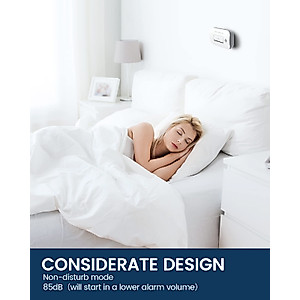 Ecoey Carbon Monoxide Detector, Replaceable Battery-Operated CO Detector with Human Alarm Sounds and Test Button, Carbon Monoxide Alarm for House and Bedroom, FJ127, 1 Pack