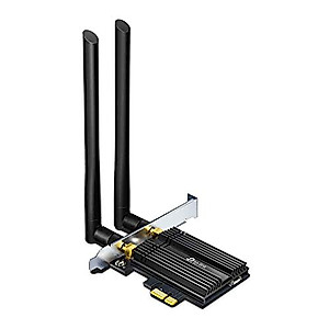 TP-Link WiFi 6 AX3000 PCIe WiFi Card for PC with Heat Sink (Archer TX50E), Bluetooth 5.0, 802.11AX Dual Band Wireless Adapter with MU-MIMO, Ultra-Low Latency, Supports Windows 11, 10 (64bit) Only