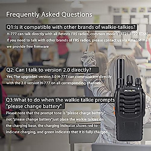 Retevis H-777 2 Way Radios, Walkie Talkies for Adults, Rechargeable Long Range Two Way Radio, Shock Resistant, Short Antenna for Business Education(10 Pack)