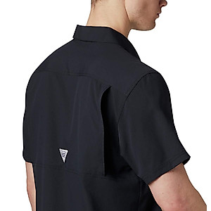 Columbia Men's Standard Slack Tide Camp Shirt, Black, Small