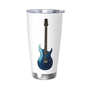 jshmgchw 3d Nice Guitar 20oz Tumbler, Car Cup With Lid And Straw, Spill-Proof, Stainless Steel Double Wall Vacuum Insulated Reusable Coffee Travel Mug, For Cold Drinks, Hot Beverage