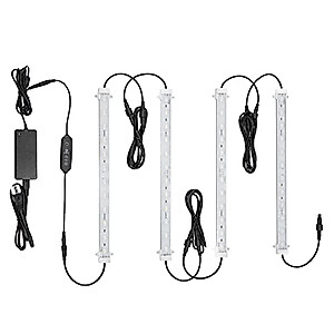 Litever Grow LED Light Strip Kits for Plants, 45W, Full Spectrum White Grow Lights, Easy Installation. Good for Indoor Plant Grow Shelf, Greenhouse, Grow Cabinets