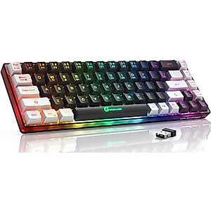 GEODMAER Wireless Keyboard and Mouse with 8 Colors Backlits