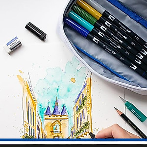 Tombow Mono Pencil Case: Portable Pencil Case, Mono Design, Dimensions 210 x 110 x 55 mm, Ideal for Drawing Accessories and Artist Supplies