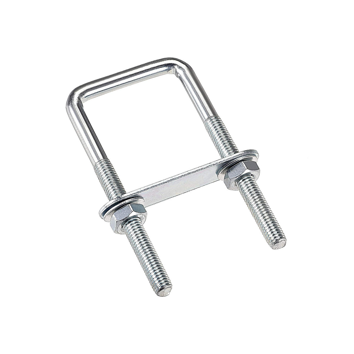 uxcell Square U-Bolts 1-5/8"(40mm) Inner Width Carbon Steel M8 with Nuts, Frame Plate, Round Washers