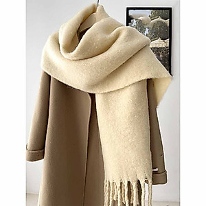 OUNIYA Premium Large Chunky Scarf Colorful Cashmere Feel Oversized Scarves Blanket Soft Big Wool Thick Winter Warm Women