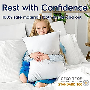 viewstar Pillows Standard Size Set of 2, Bed Pillows for Sleeping, Standard Pillows 2 Pack for Back, Stomach or Side Sleepers, Fluffy Pillows for Bed with Down Alternative, Machine Washable, 18" x 24"
