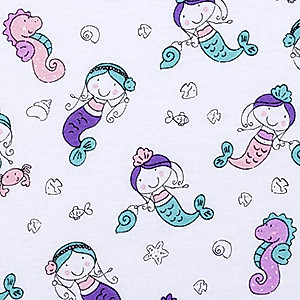Trend Lab Jersey Fitted Crib Sheet, Mermaids