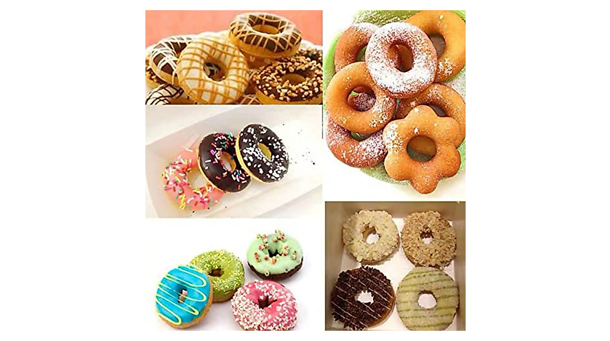 DD-life 8 Pcs Donut Maker Cutter Set for DIY Baking and Molding