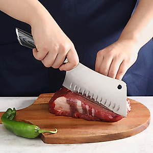 Cangshan NAKA Series 503091 Swedish 14C28N Steel 6-inch Meat Cleaver with Sheath
