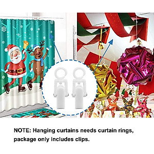 INCREWAY Laundry Hooks Clip, 40pcs 1.9" White Durable Plastic Curtain Hooks Swivel Hanging Hooks for Hanging Towel Clothes Photos(White)