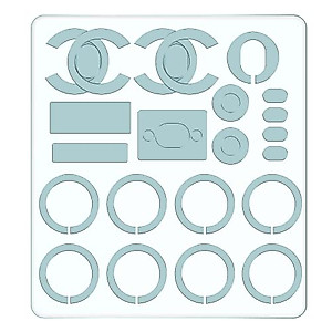 GOODLUXE Hardware Protective film for Classic Flap. Hardware protector for Classic flap Small or Medium Hardware protective sticker for Classic Flap Small or Medium, Clear, (CH-S/M)