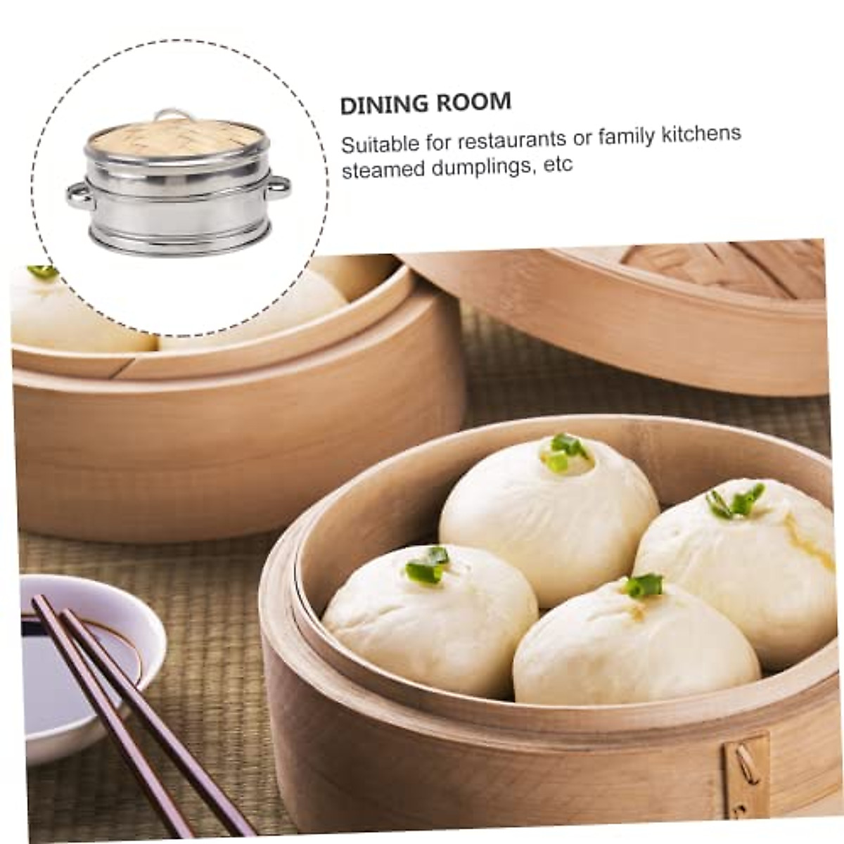 TIDTALEO 1 Set Steamer Wooden Cooking Utensils Chicken Breadt Asian Cookware Sticky Chinese Steamer Basket Soup Dumpling Steamer Basket Steamer with Lid Steamer for Dumpling Food Steamer