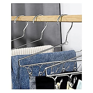 Blanket Hanger Pants Hangers Non Slip Hangers Heavy Duty Stainless Steel Hanger, Non-Slip Finishing Hanger for Quilts, Bedding, Towels, Pants, tablecloths, Carpets (Pack of 8)