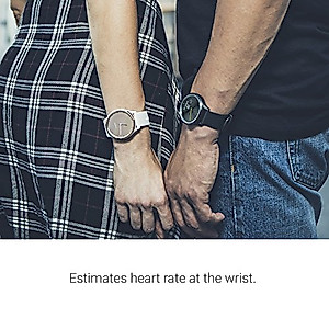 Garmin vivomove HR, Hybrid Smartwatch for Men and Women, Black with Sandstone Silicone Band