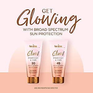 Coppertone Glow Protect and Tan Sunscreen Lotion with Gradual Self Tanner, Water Resistant Sunscreen SPF 30, Broad Spectrum SPF 30 Sunscreen, 5 Fl Oz Tube