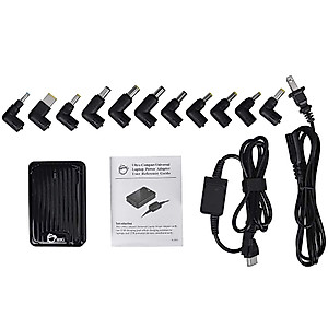 SIIG (AC-PW1112-S1) Ultra-Compact Universal Laptop Power Adapter -65W for Samsung Sony Dell HP Lenovo IBM Acer Gateway Acer Fujitsu Toshiba Liteon Delta Compaq , Black