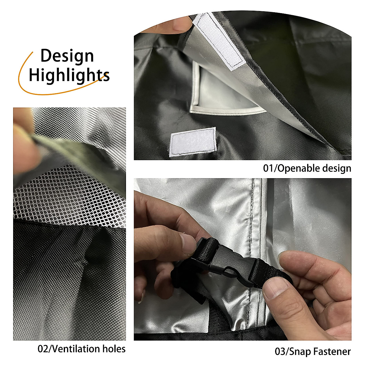 Aaaspark Garden Hose Reel Cover, Hose Cart Protector, Water, Dust and Sun Protection Cover for Freestanding Portable Hose Reels, 25.9" x 24.8" x 34.6", Black