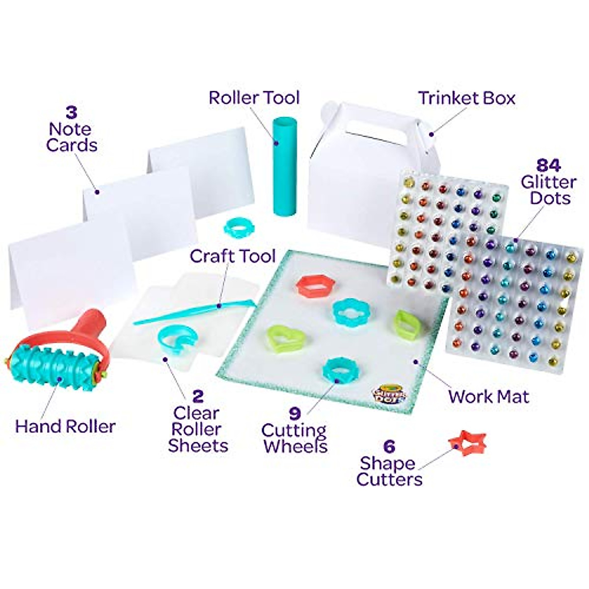 Crayola 04 0704 Glitter Dots Sparkle Station Craft Kit, Gift for Kids Age 6+