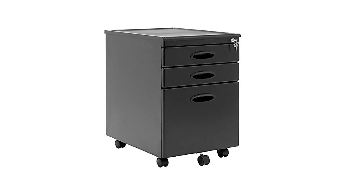 Calico Designs Secure Locking 3-Drawer Mobile File Cabinet