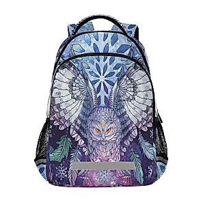 Glaph Owl Boho Backpacks Laptop School Book Bag Lightweight Daypack for Men Women Kids Teens