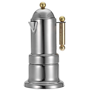 Maxmartt Stainless Steel Moka Pot Stovetop Espresso Coffee Maker with Safety Valve 4 Cups
