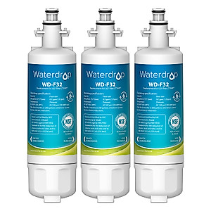 Waterdrop ADQ36006101 Replacement for LG® LT700P® Refrigerator Water Filter, Kenmore® 9690, 469690, ADQ36006102, LFXS30766S, LFXS24623S, FML-3, RFC1200A, RWF1200A, WSL-3, 3 Filters Package May Vary