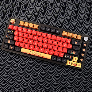 Squirrel Diary XDA Keycap 139 Keys Keycap Five-Sides Thermal for Mechanical 7U 6.25U Space XDA Profile Keycaps Cartoon Animal Theme 139-key Keycap Set for Gaming Keyboards