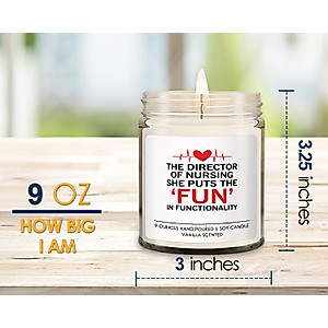Flairy Land Nurse Director Vanilla Candle - Fun in Functionality - Labor Clinical Certified Nursing Assistant Surgica Oncology Practitioner