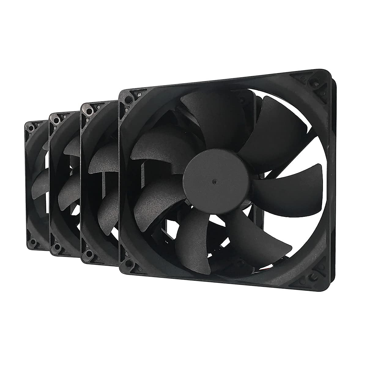 4 Pack Silent Fan for Computer Cases, Mining Rig, CPU Coolers, Computer Cooling Fan, Long Life Bearing, PC Case Fan, 120mm Case Fan High Performance, 4-pin Connector