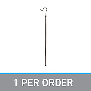 SSWBasics Chrome Reach Garment Hook - Durable Chrome Clothes Hook Pole - Adjustable High Reach Garment Hook - Extendable Metal Clothing Hook Pole for Retail, Boutique, and Home Closet Organization