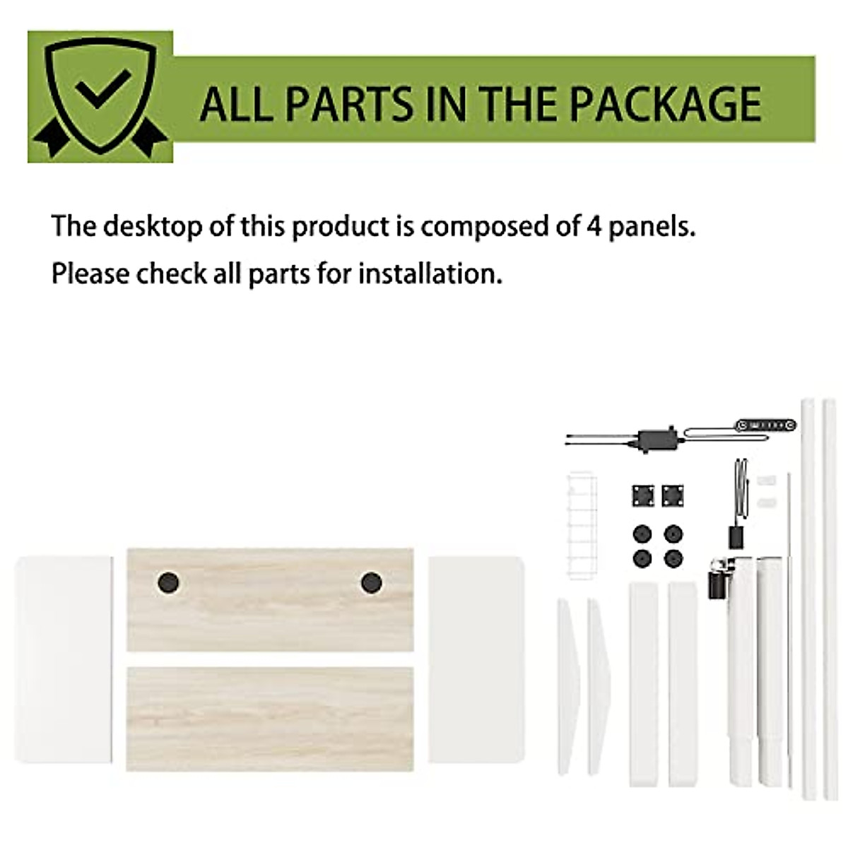 Barhoss Standing Desk Adjustable Height Desk,63x30Inches, Stand Up Desk Table for Home Office, Home Office Computer Desk,Memory Preset,Height adjustments from 28" to 46" White&Oak