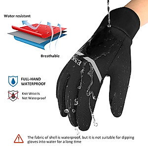 ENALL Waterproof Winter Gloves- Windproof Touch Screen Warm Gloves-for Running Driving Cycling-for Women and Men (Large)