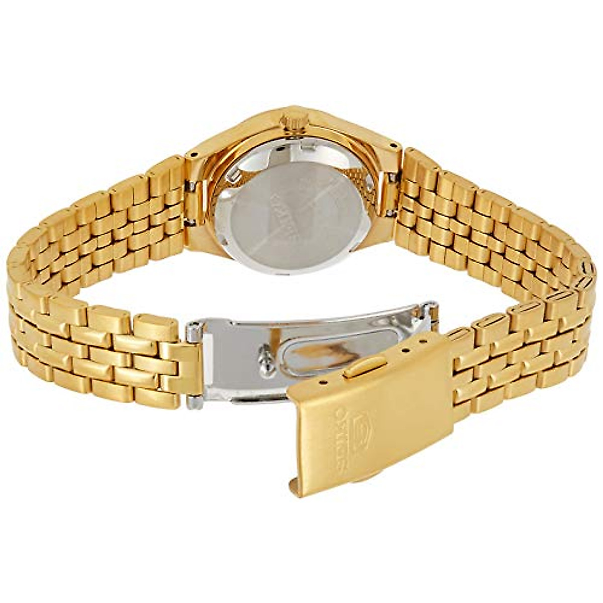 Seiko Women's SYMA04 5 Automatic Gold Dial Gold-Tone Stainless Steel Watch